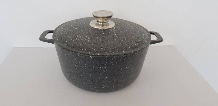 Кастрюля Талко с крышкой и антипригарным покрытием 4 л темно-серый гранит (AD3004) (ID#975553638 ...