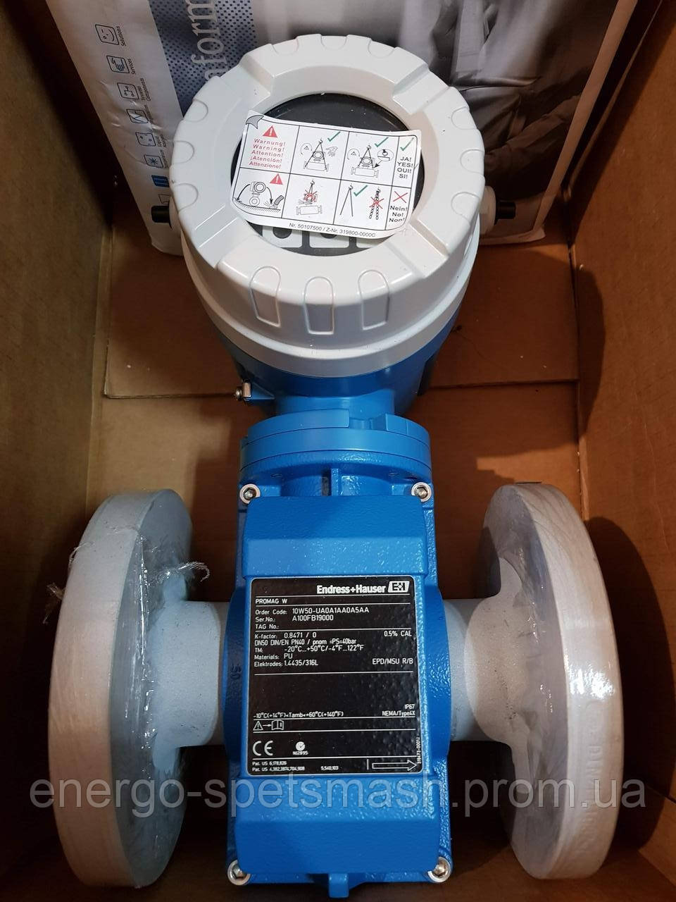 Купити Електромагнітний витратомір E+H Promag 10W50, ціна 75600 грн ...