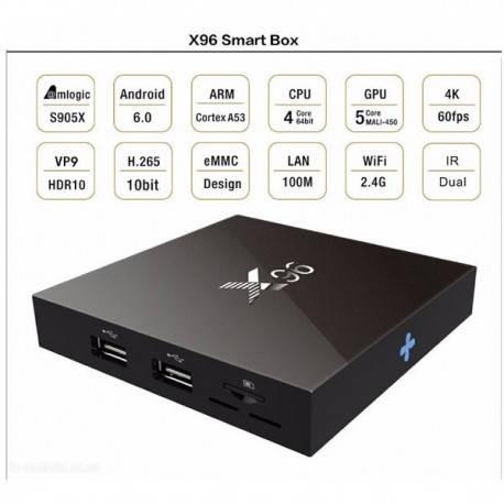 Купить Android TV-Box X-96 Plus 2/16, цена 1100 ₴ — Prom.ua (ID#977347139)