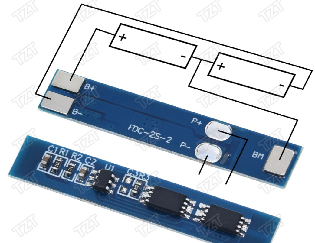 BMS 2S для літій іонних акумуляторів 7.4(8.4)V -3A (ID#977526003), ціна ...