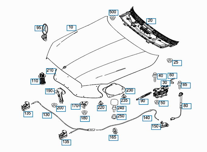 Купить Оригінальна емблема на капот Mercedes Benz (2228101200), цена ...