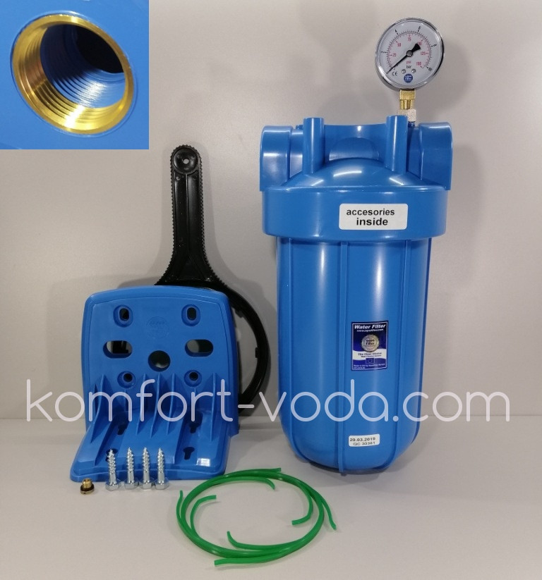 Магистральный фильтр Aquafilter FH10B1-В-WB, BB10" с манометром ...