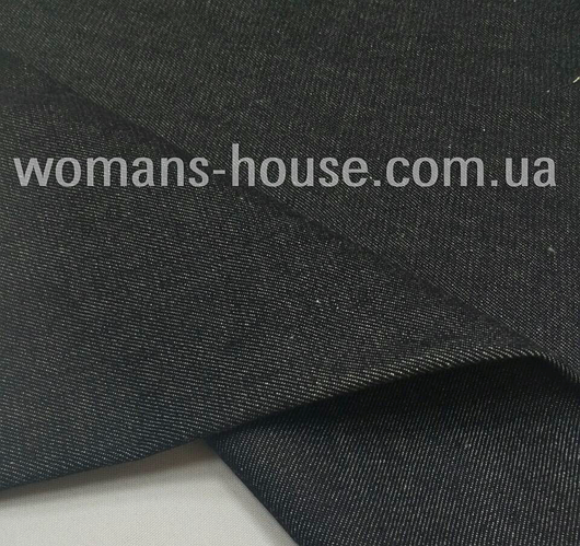 Купить Джинсовая ткань плотный стрейч Черный, цена 289.80 грн — Prom.ua ...