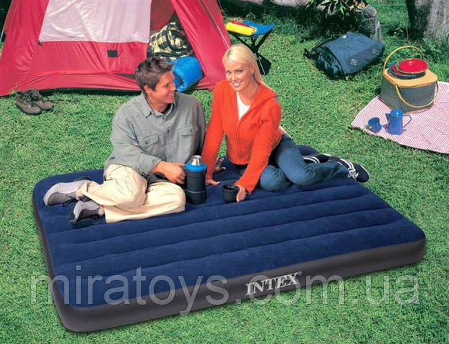 Надувний матрац Intex 64758, 137 х 191 х 25 см. Напівтораместний, ціна ...