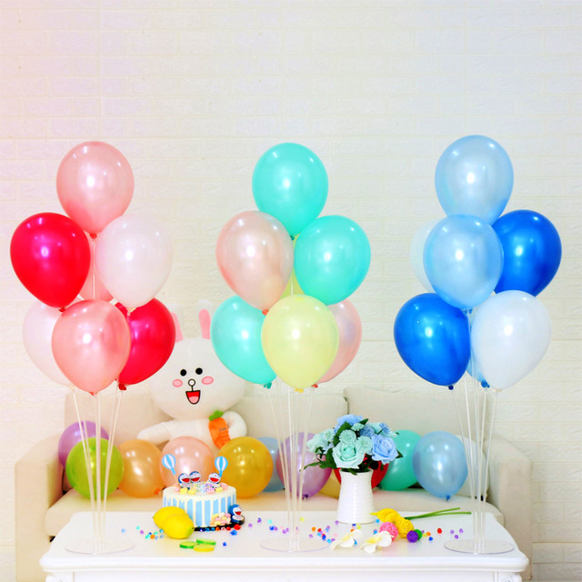 Подставка для 7 Шаров Прозрачная Пластиковая 70см. (палочки Цельные ...