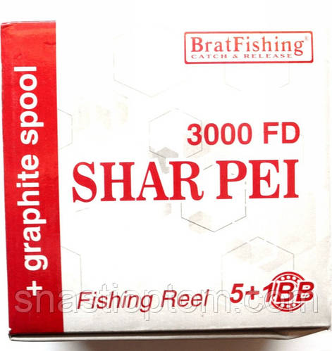 Купити Котушка для спінінга Братфішинг, SHAR PEI 3000 FD, 5+1 підшипників, ціна 423.48 ₴ - Prom ...