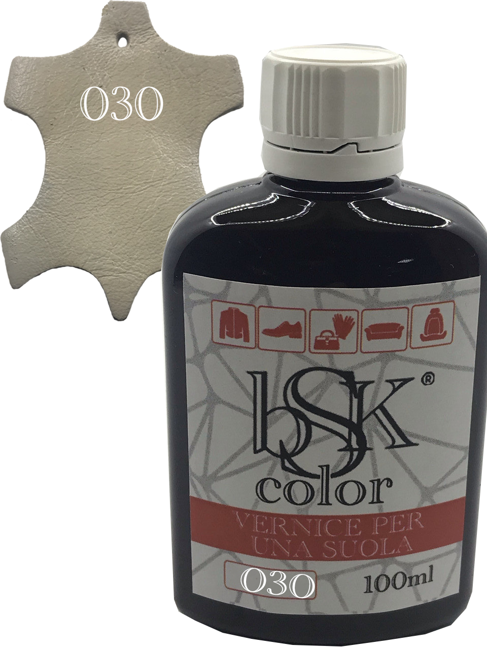 Краска для гладкой кожи "BSK color" 100ml цвета слоновая кость: продажа ...