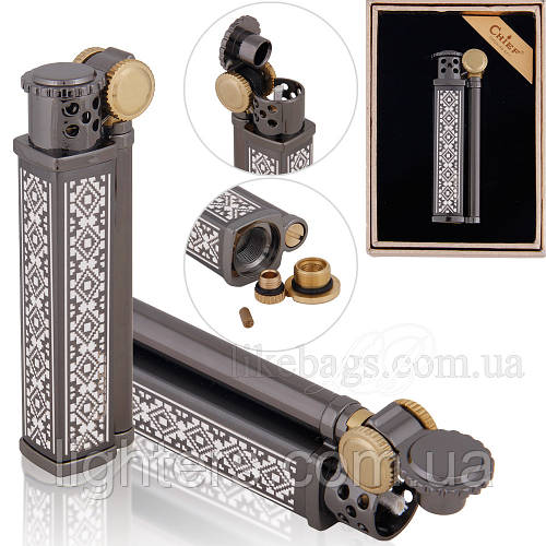 Зажигалка Chief бензиновая красивая 130212C (ID#988665943), цена: 217. ...
