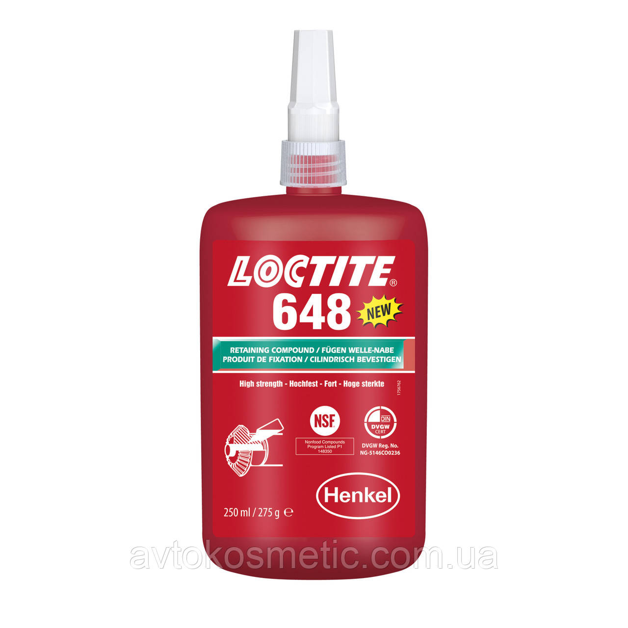 Loctite (Локтайт) 648 высокотемпературный вал-втулочный фиксатор с ...
