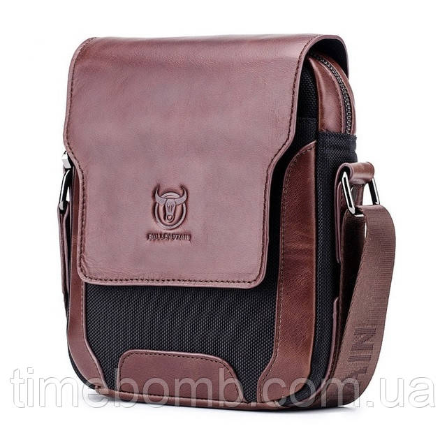 Мужская Наплечная Кожаная Сумка BullCaptain Elegant 044 Кофейная ...