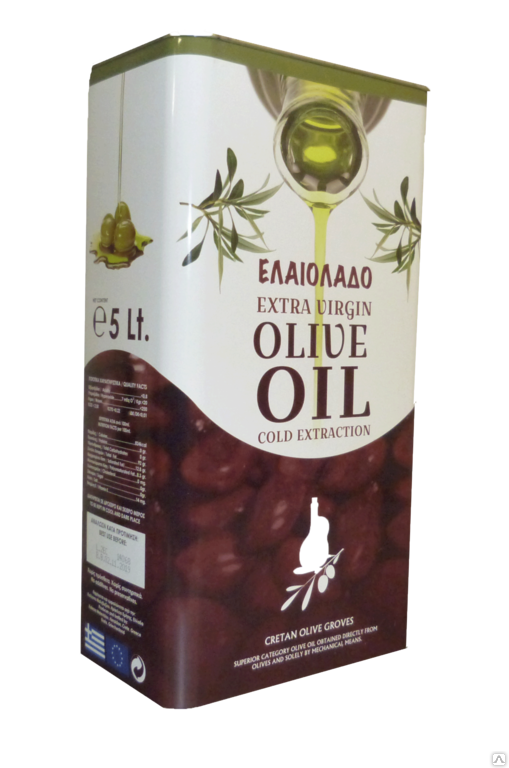 Масло оливковое Elaiolado Extra Virgin Olive Oil, 5л Греция - купить по ...