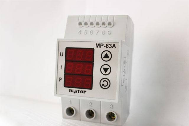 Купить Многофункциональное реле напряжения DigiTOP MP-63 DIN, цена 1295 грн — Prom.ua (ID#24564906)