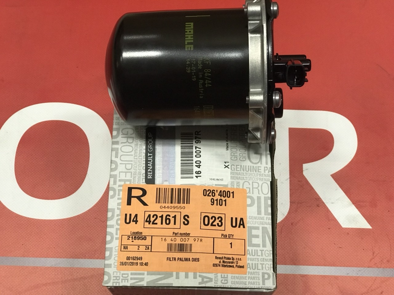 Фильтр топливный дизель Logan, Dokker, Sandero2 в сборе-164000797R ...