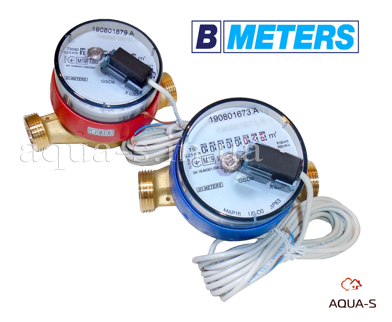 Счетчик воды BMeters GSD8-R с импульсным датчиком (геркон) DN 20 (G 1 ...