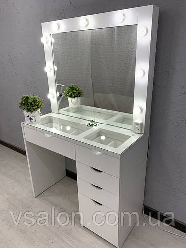 Стол для макияжа с витриной и зеркалом V499, цена 11200 грн — Prom.ua ...