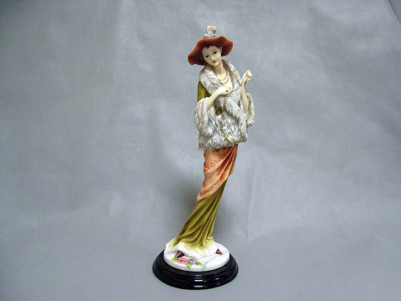 Статуэтка Девушка в Шляпке 40 См Полистоун Фигурка Женщина Леди в Платье — Купить Недорого на