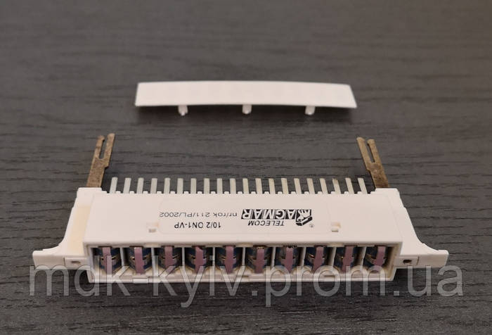 10/2 ON1-VP 10-парный магазин защиты, оснащённый, для 10-парных размыкаемых врезных плинтов ...