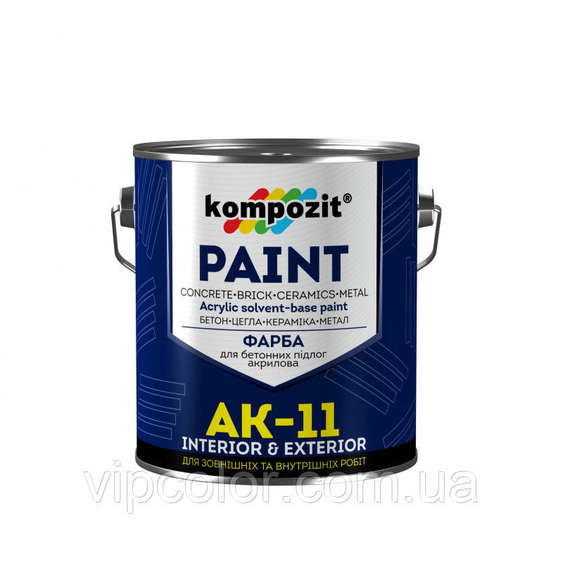 Kompozit Краска Акриловая для Бетона АК 11 Cерая 10кг — в Категории