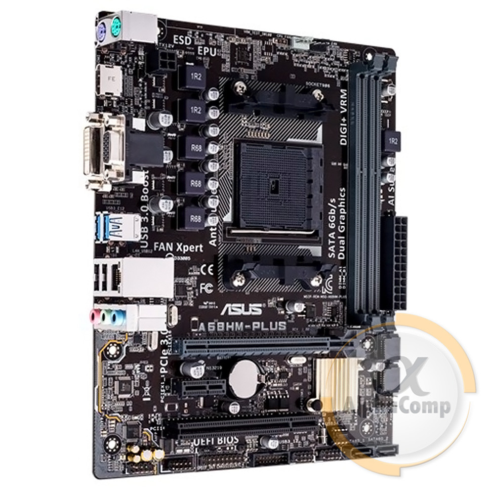 Материнская плата Asus A68HM-PLUS (FM2+/AMD A68H/2×DDR3) БУ (ID ...
