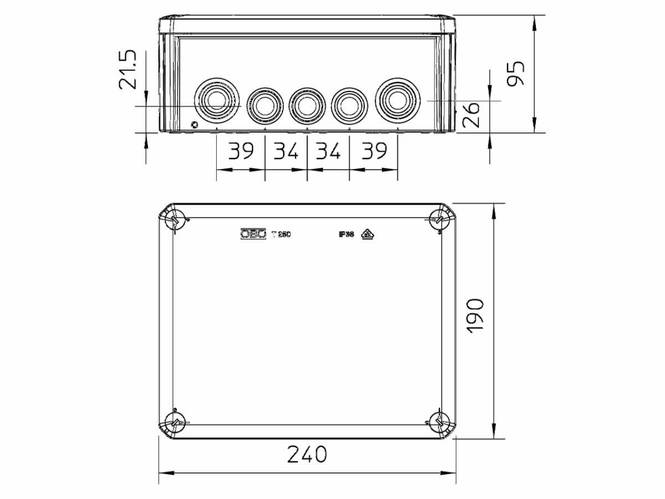 Купити OBO Betterman T250 розподільна коробка з ущільнювачем вставним ...