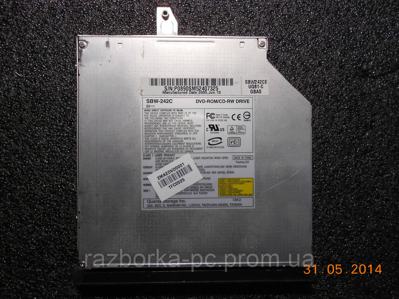 Оптичний привод DVD-ROM/CD-RW SBW-242C IDE для ноутбука Gateway MA2 (ID ...