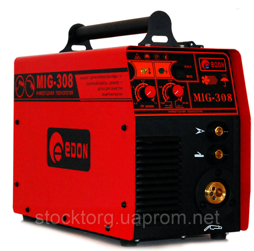 Купити Зварювальний напівавтомат (інверторний) Edon MIG-308 (+MMA), ціна 11500 грн - Prom.ua (ID ...