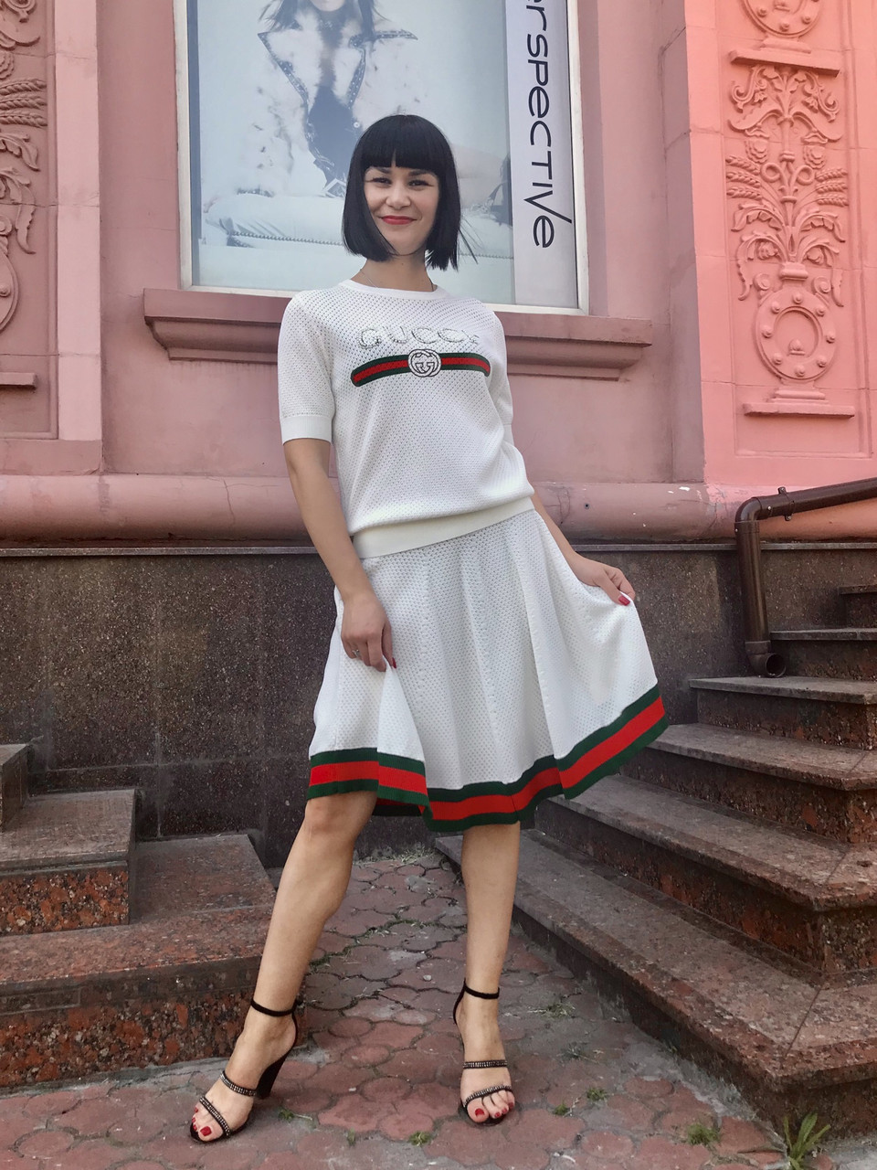 Костюм Женский с Юбкой Трикотажный Белоснежный — Купить Недорого на ...