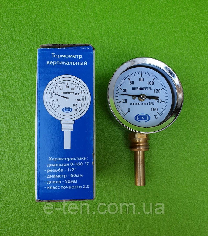 Термометр радиальный вертикальный трубчатый GROSS Ø60мм / Tmax=160°С ...