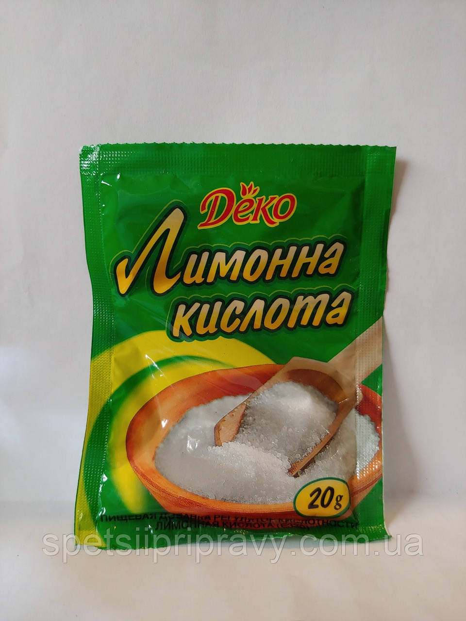 Купить Лимонная кислота 20г Деко, цена 3 ₴ — Prom.ua (ID#1009830244)