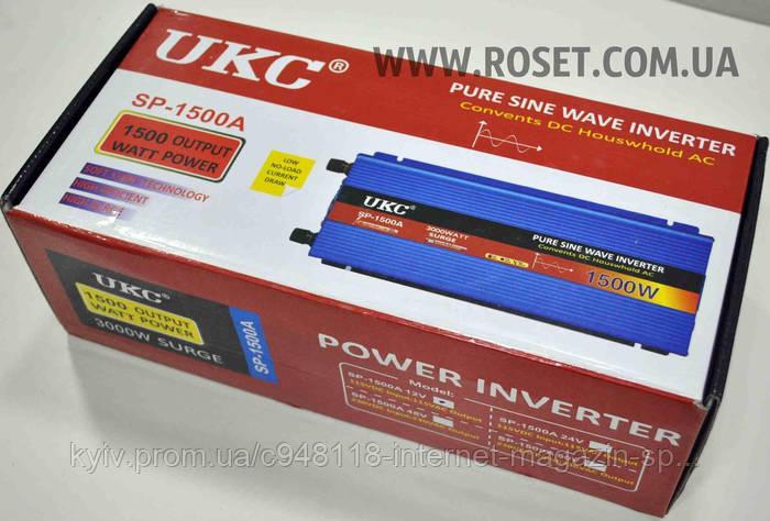 Купить Инверторы чистая синусоида - UKC SP-1500A 1500W Pure Sine Wave, цена 3700 ₴ — Prom.ua (ID ...