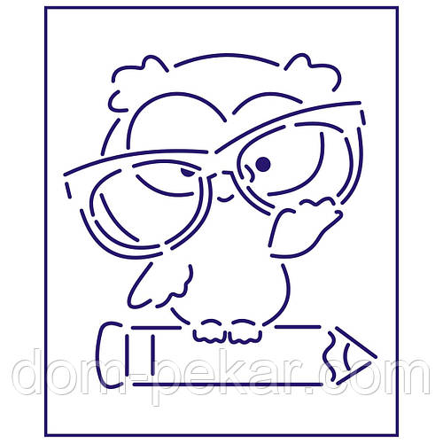 Трафарет Сова с карандашом 11 см (TR-2) (ID#963923612), цена: 40 ...