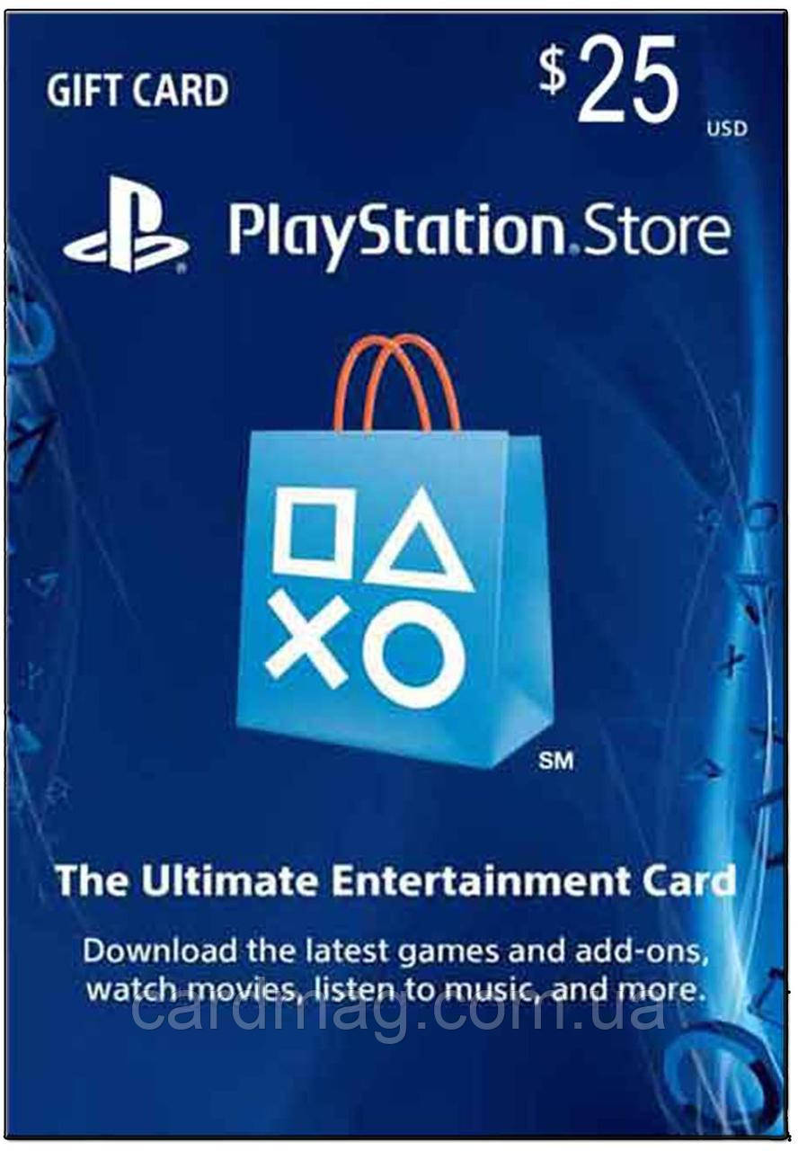 Подарункова карта Playstation Network поповнення гаманця на суму 25 usd ...