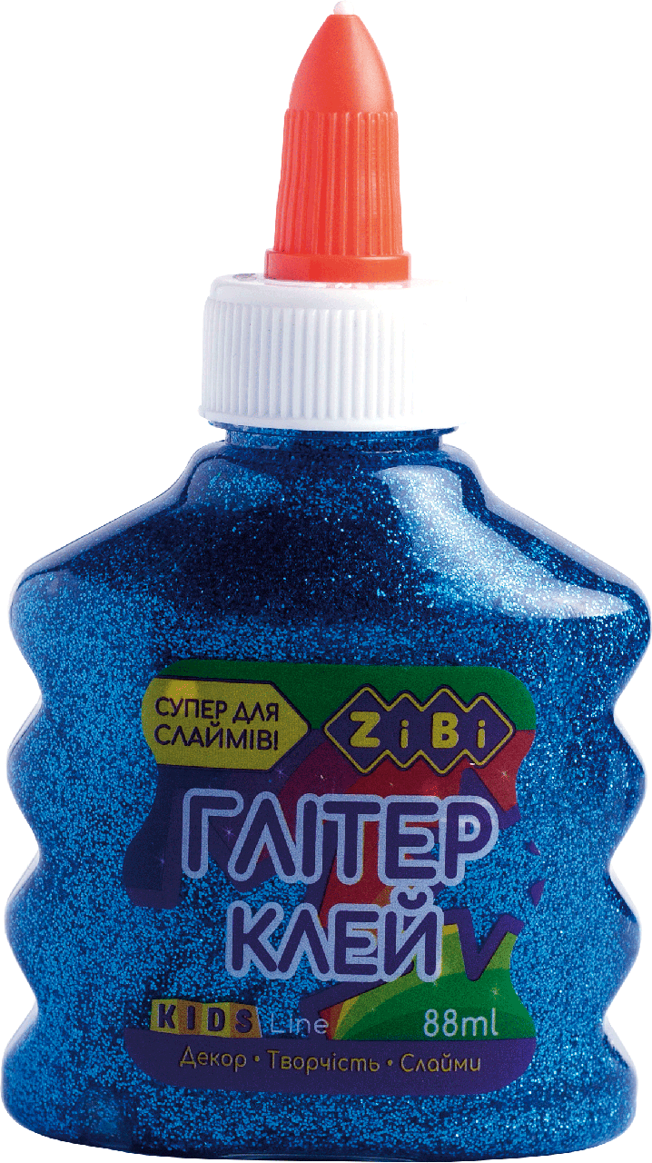 Купить Клей ГЛИТТЕР (для слаймов) синий на PVA-основе, прозрачный, 88мл ...
