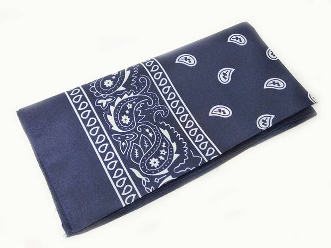 Головной убор бандана темно-синяя из коттона, цена 77 грн — Prom.ua (ID ...