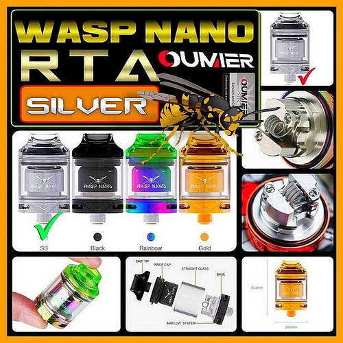 WASP nano RTA SS. Обслуговуваний атомайзер. Оригінал від OUMIER , код ...