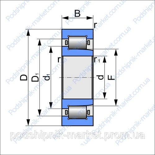 42212 (URB ) подшипник радиальный роликовый с короткими цилиндрическими ...
