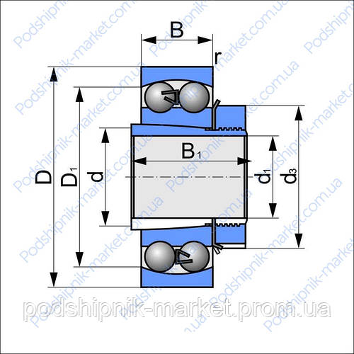 Купить 11307 (HARP ) подшипник шариковый радиальный сферический, цена ...