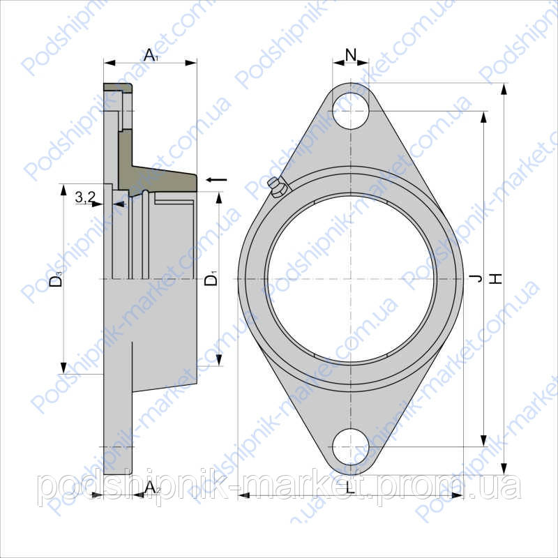 FL 211 (SNR) корпус подшипника, купити на Prom.ua