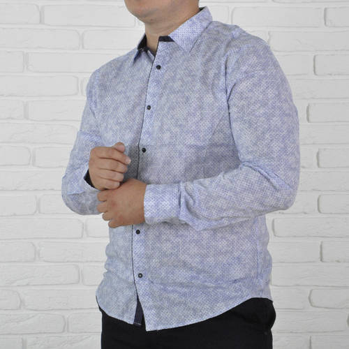 Купить Рубашка мужская Semco, геометрический принт, пуговицы на кнопках ...