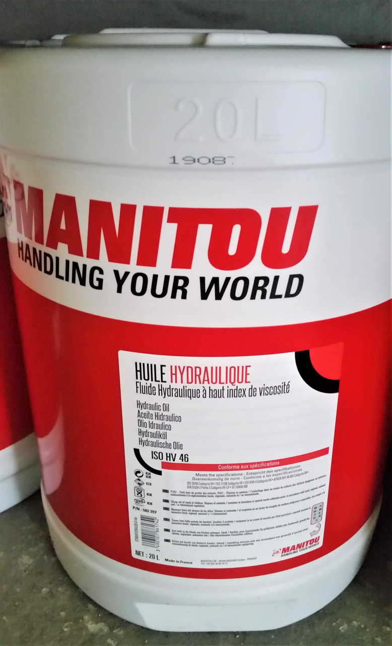 Масло MANITOU гидравлическое HUILE HYDRAULIQUE ISO HV46 (20л) 582297 ...