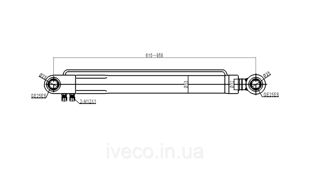 Цилиндр подъема кабины Renault Premium 5010316495 5010316793 5010228865 ...