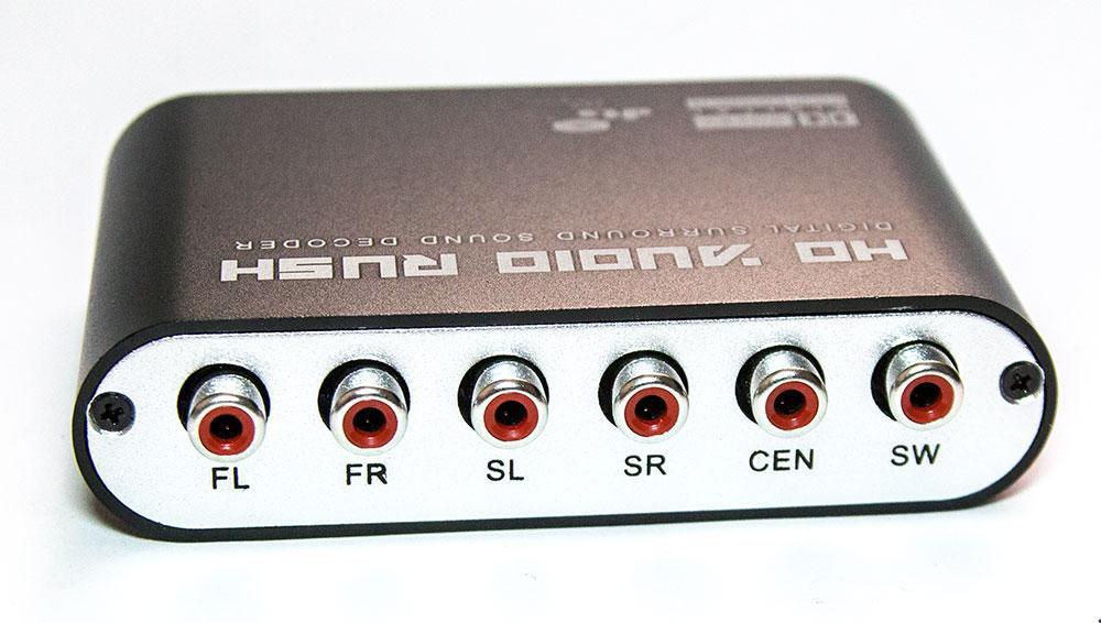 Конвертер звука оптический S/PDIF в звук 5.1 конвертер преобразователь ...