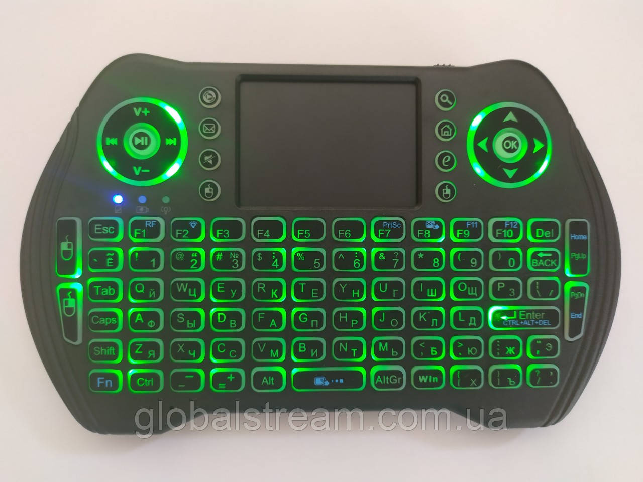 Беспроводная клавиатура с тачпадом и подсветкой(3 цвета) Русская ...