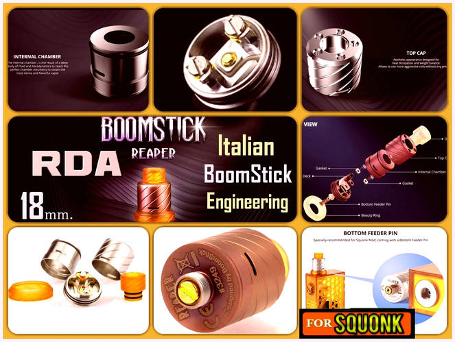 Reaper 18mm MTL RDA SS. Italian BoomStick Engineering. Оригінал. SQUONK ...