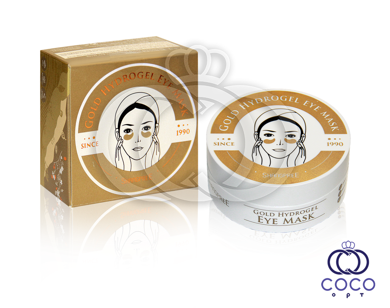 Корейские гидрогелевые патчи под глаза Shangpree Gold Hydrogel с ...