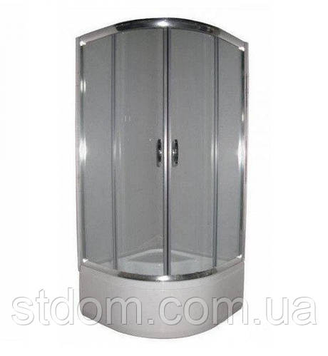 Купити Півкругла душова кабіна з піддоном 90x90 см Devit Nymfa FEN311GDEV тоноване скло, ціна ...