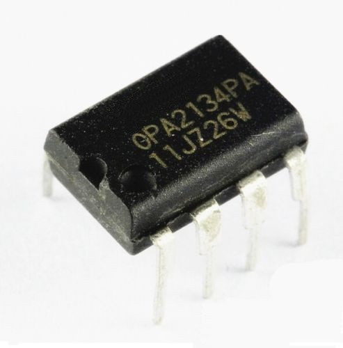 OPA2134PA, Высокоэффективный, 2-х канальный аудиоусилитель, 0.00008%, 8МГц, 120дБ, ±2.5В...±18В ...