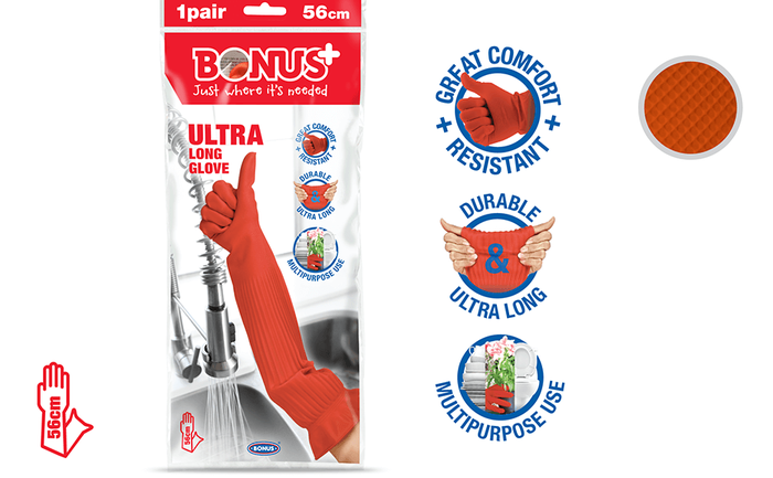 Купить Перчатки резиновые длинные Bonus B081 Ultra Longe Glove 1 пара ...