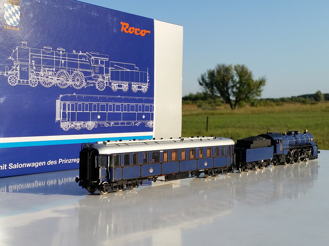 Обзор сета Roco 61473 - Паровоз S 3/6 с вагоном салоном, K.Bay.Sts.B ...