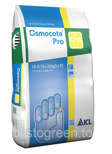 Osmocote (Осмокот) Pro (12-14 міс) 18-09-10 + 2MgO +Te, 25 кг. (ID ...